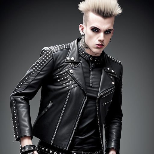 Punk Leather Jacket Mens - Vogue Fashion